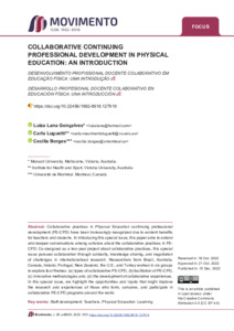 Collaborative continuing professional development in physical education: an introduction | VU ...